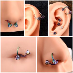 OUFER 3PCS Cartilage Earrings 316L Surgical Steel Mixed Earrings With Dragon Claw Twist Helix Earring Ear Body Piercing Jewelry Tragus Earring