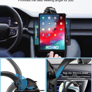 woleyi Car Dashboard Tablet Mount, Car Dash Tablet & Phone Holder with Strong Sticky Gel Suction Cup for iPad Pro 9.7, 11, 12.9 / Air/Mini, iPhone, Galaxy Tabs, More 4-13" Smart Phones and Tablets