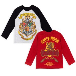 harry potter gryffindor hogwarts big boys 2 pack t-shirt red/grey 18-20