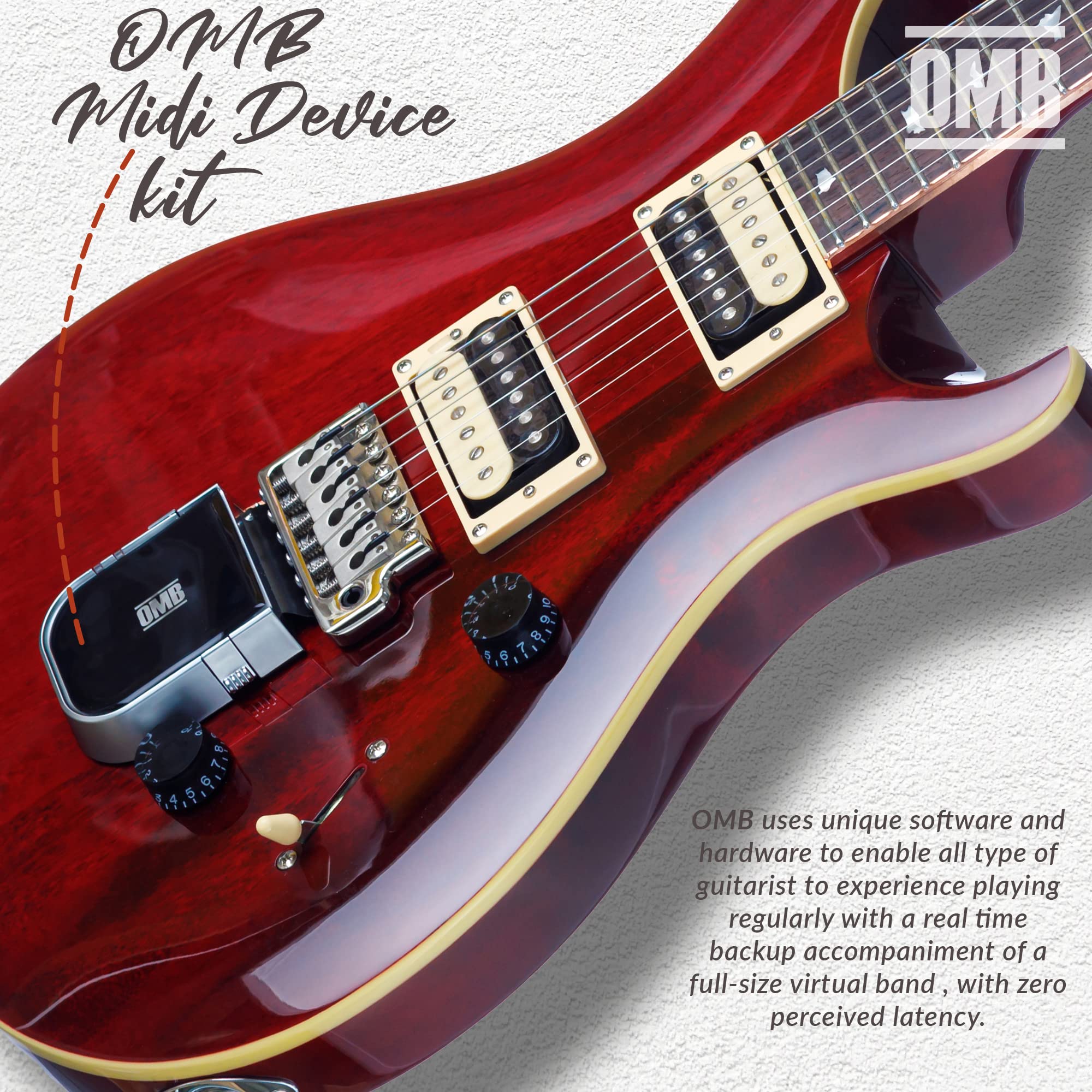 OMB Digital Ad On Guitar Device | Device Guitar for Beginners/pro Adults | Device Works With most Acoustic and electric guitars. DIY Upgrade Kit (Electric)