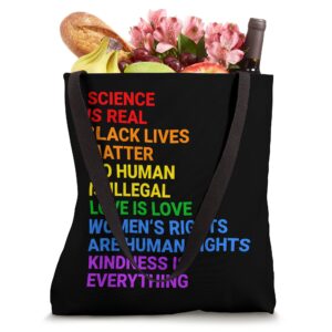 Rainbow Flag Human Rights Womens & Gay Rights LGBTQ+ Pride Tote Bag