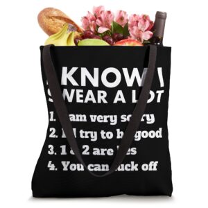 I know I swear a lot but... You can fuck off Tote Bag