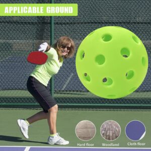 Eupboron 12 Pack Pickleball Balls Outdoor 40 Holes Training Pickle Ball