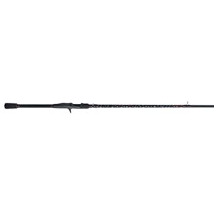 Abu Garcia 7’6” Vendetta Casting Fishing Rod, 1-Piece Rod, 12-25lb Line Rating, Medium Heavy Rod Power, Fast Action, 3/8-1 1/4 oz. Lure Rating, Black