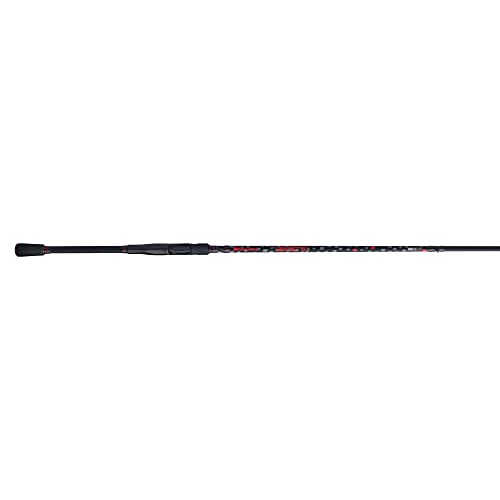 Abu Garcia 7’6” Vendetta Casting Fishing Rod, 1-Piece Rod, 12-25lb Line Rating, Medium Heavy Rod Power, Fast Action, 3/8-1 1/4 oz. Lure Rating, Black