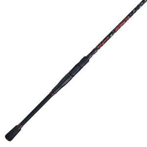 Abu Garcia 7’6” Vendetta Casting Fishing Rod, 1-Piece Rod, 12-25lb Line Rating, Medium Heavy Rod Power, Fast Action, 3/8-1 1/4 oz. Lure Rating, Black