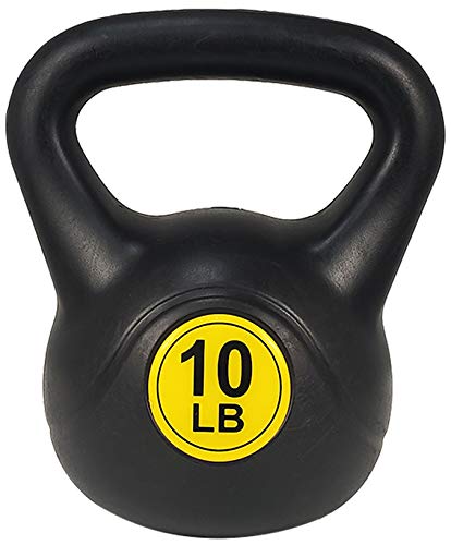 Signature Fitness Wide Grip Kettlebell Exercise Fitness Weight, Set of 3, Includes 10 lbs, 15 lbs, 20 lbs, Multicolor