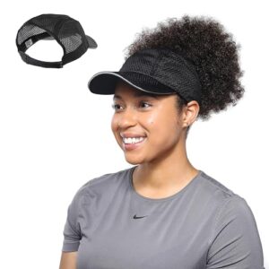 beautifully warm backless hat – quick dry sport baseball hat for women black