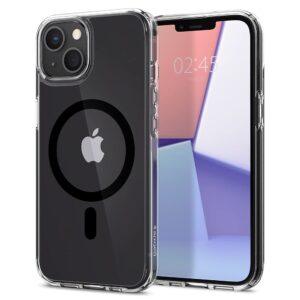 spigen ultra hybrid mag (magfit) compatible with magsafe designed for iphone 13 mini case (2020) - black