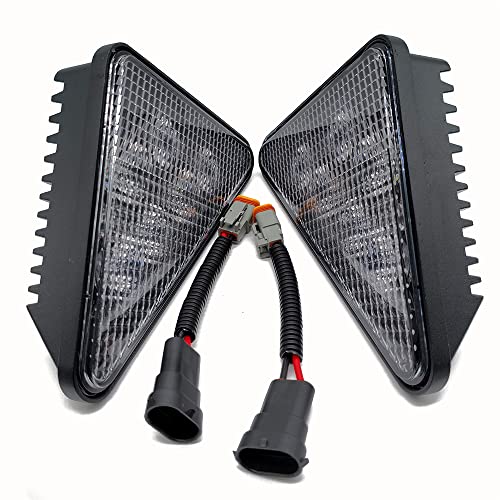 AGP.1978 RH&LH 30W LED Light Headlights 12V Work Lamp 6000K Compatible with Bobcat 751 753 763 773 863 864 873 883 Replace OEM NO. 7259523, 7259524, 6718042, 6718043, with Rubber Bezels