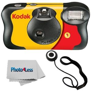 kodak fun saver single use camera / 27 exp roll + hand strap + cloth