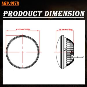 AGP.1978 Par46 LED Landing Light Sealed Beam Spot for Aircraft,3600lumen,14V 28V DC,Replacement for GE 4522 Bulb, GE 4570, GE 4580, GE4581