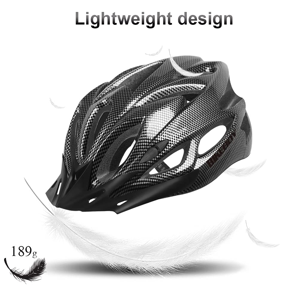 BIKEBOY Adult Bike Helmet, with Removable Visor, Lightweight and Breathable, 56-61 cm Adjustable Size Adult Cycling Helmets, for Mens Womens Mountain Cycling Helmet