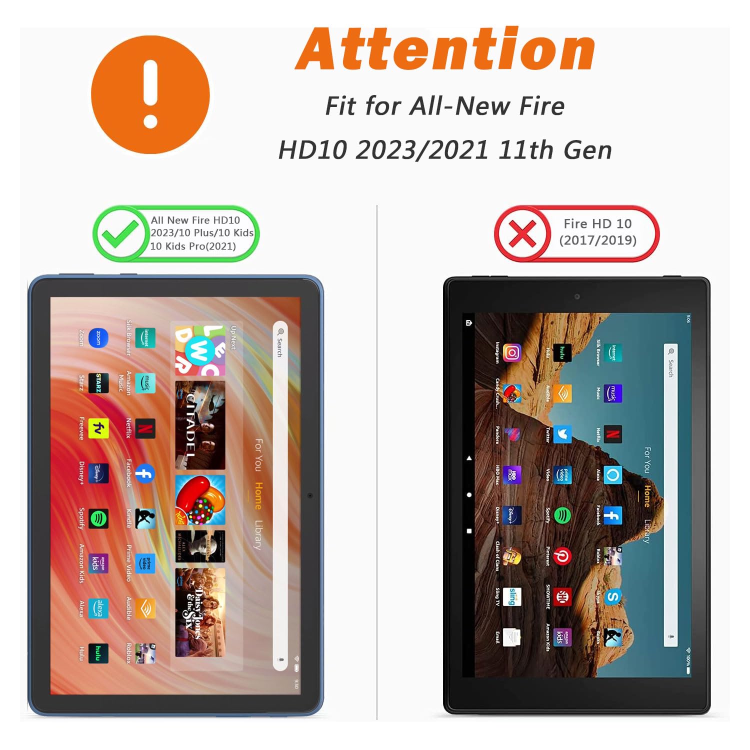 [2-Pack] All-New Fire HD 10 2023/2021/Fire HD 10 Kids/Fire HD 10 Kids Pro/Fire HD 10 Plus(2023/2021 Release) Screen Protector,HD Anti-Scratch Anti-Fingerprint 9H Hardness Bubble-Free Tempered Glass