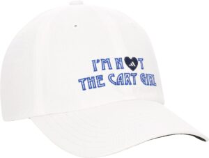 adidas women's i'm not the cart girl hat, white, one size