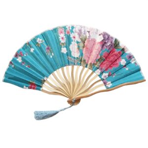 fan chinese style hand held fan bamboo paper folding fan party wedding decor vintage chinese fans paper home bamboo gifts hand fan (color : d)