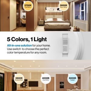 Sunco 12 Pack 5/6 Inch LED Can Lights Retrofit Recessed Lighting Selectable 2700K/3000K/3500K/4000K/5000K Dimmable Baffle Trim 13W=75W 1050 LM Replacement Conversion Kit UL