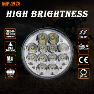 AGP.1978 Par46 LED Landing Light Sealed Beam Spot for Aircraft,3600lumen,14V 28V DC,Replacement for GE 4522 Bulb, GE 4570, GE 4580, GE4581