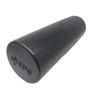 epe usa high density 18" black foam roller for exercise, yoga, muscle back pain massage