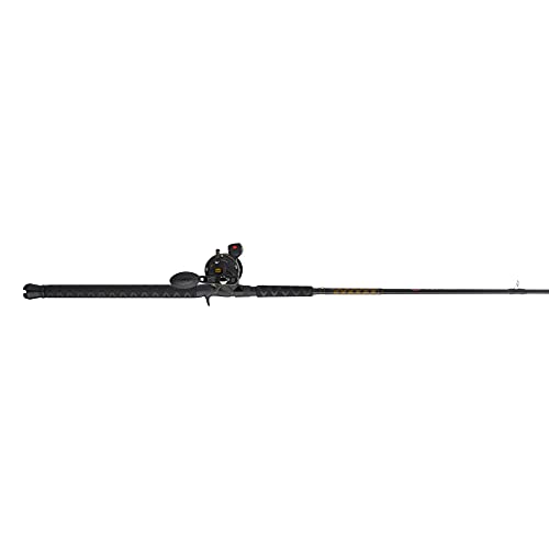 PENN Squall II Level Wind Conventional Reel and Fishing Rod Combo, Black/Gold