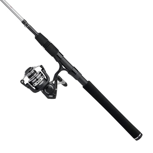 PENN 10’ Pursuit IV 2-Piece Fishing Rod and Reel (Size 4000) Surf Spinning Combos, 10’, 2 Graphite Composite Fishing Rod with 5 Reel, Durable and Lightweight, Black/Silver