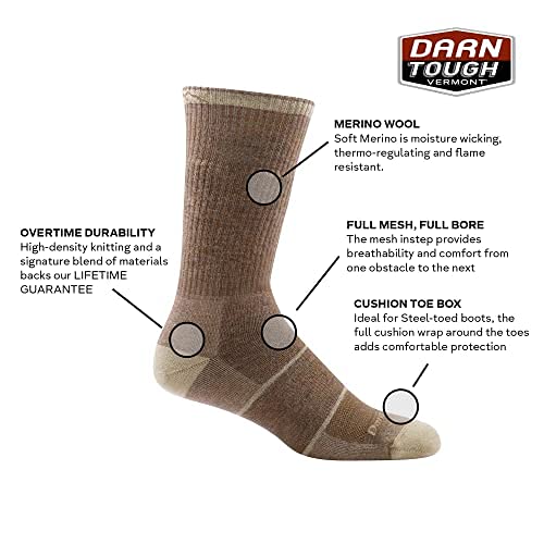 DARN TOUGH (2009) William Jarvis Boot Midweight with Full Cushion Men's Sock - (Timber, Large)