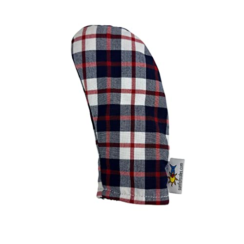 Sunfish Tartan Golf Headcover Set White, Navy, Red Plaid - Driver, Fairway, Hybrid