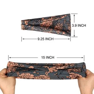 YONUF Boho Headbands For Women Fashion Wide Headband Yoga Workout Head Bands Hair Accessories Band 6 Pack