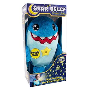 ontel star belly dream lites, stuffed animal night light, snuggly blue shark - projects glowing stars & shapes in 6 gentle colors, as seen on tv