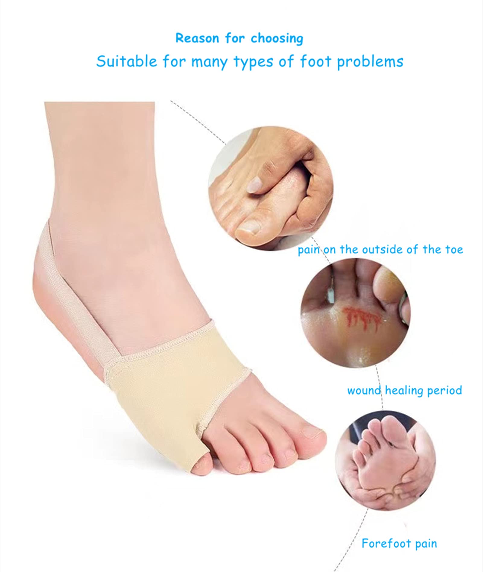 ERSANLI Pinky Toe Splint, Pinky Toe Straightener,.Pinky Toe Bunion Pads, Men'S And Women'S Bunion Corrector, Bunion Relief Toe Separators For Overlapping Toes.(1 Pair, Large)