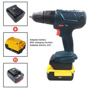 Yuehuam for DEWALT 20V Li-Ion Battery Adapter Convert to for Bosch 18V Power Tool Use with Charging Fucntion,