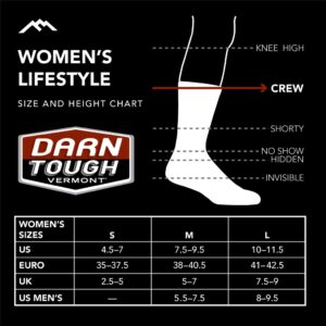 Darn Tough Women's Phat Witch Crew Lightweight with Cushion Sock (Style 1644) - Denim, Medium