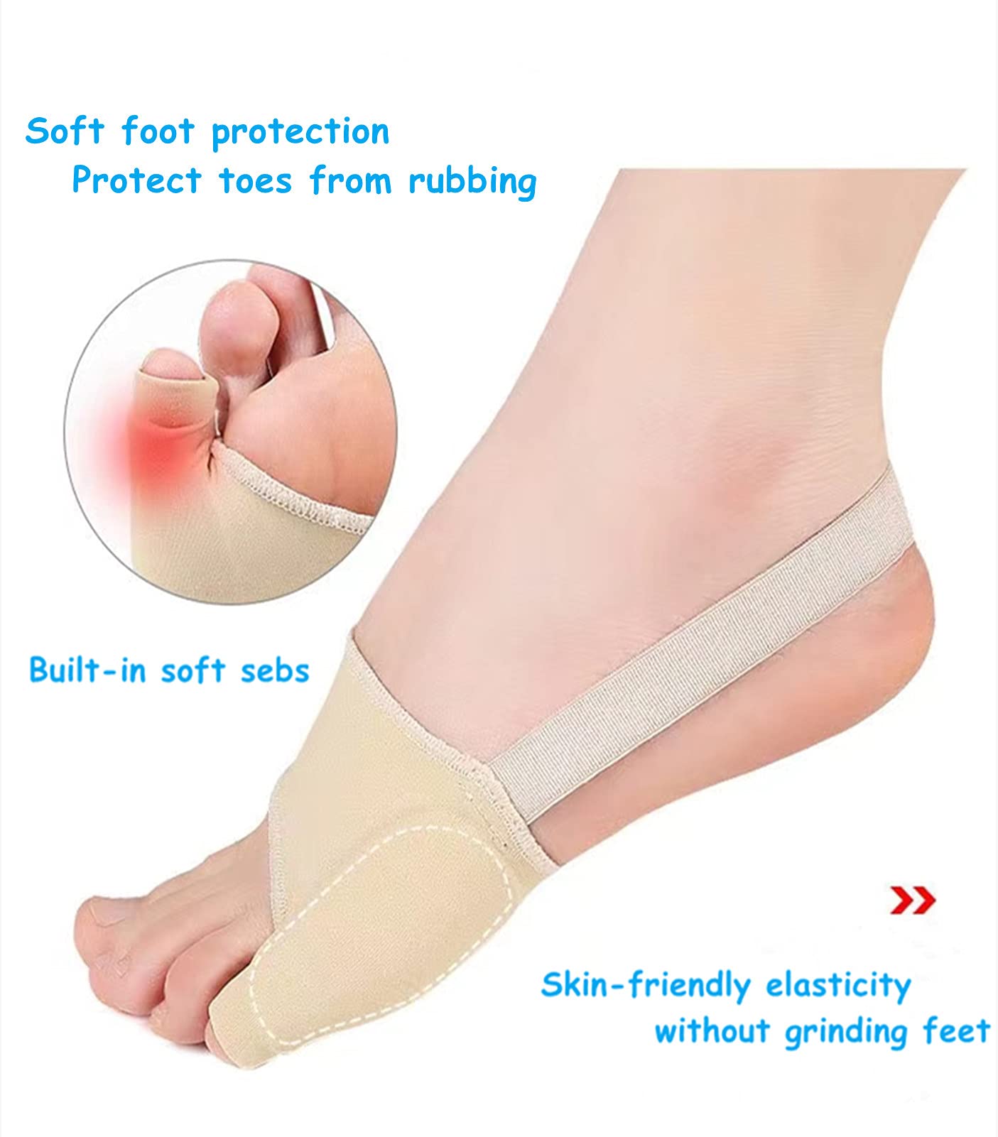 ERSANLI Pinky Toe Splint, Pinky Toe Straightener,.Pinky Toe Bunion Pads, Men'S And Women'S Bunion Corrector, Bunion Relief Toe Separators For Overlapping Toes.(1 Pair, Large)