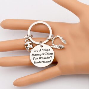 CENWA Stage Manager Keychain Drama Mask Jewelry Drama Major Gift It's A Stage Manager Thing You Wouldn't Understand (Manager Thing K)