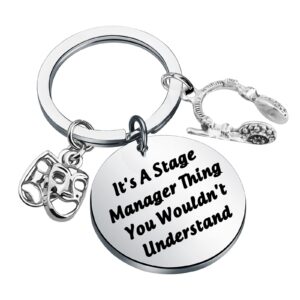 cenwa stage manager keychain drama mask jewelry drama major gift it's a stage manager thing you wouldn't understand (manager thing k)