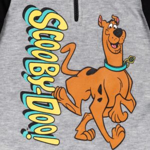 Scooby-Doo Toddler Boys Fleece Half-Zip Pullover Hoodie Grey/Black 5T