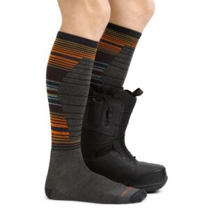 Darn Tough Vermont Backwoods OTC Lightweight with Cushion w/Padded Shin Charcoal XL (US 12.5-14.5)