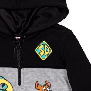 Scooby-Doo Toddler Boys Fleece Half-Zip Pullover Hoodie Grey/Black 5T