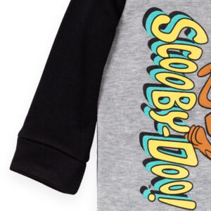 Scooby-Doo Toddler Boys Fleece Half-Zip Pullover Hoodie Grey/Black 5T