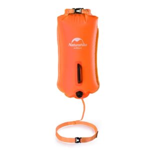 naturehike swim buoy inflatable swimming tow float difting bag dry bag water sport storage bag(orange)