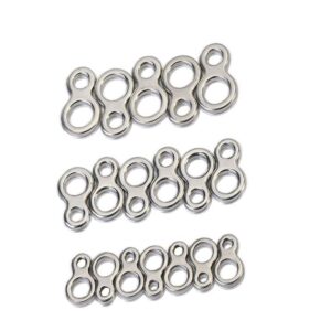 fishing split rings, 60pcs high strength stainless steel solid fishing figure 8 jigging rings lure connector tackle accessories saltwater freshwater