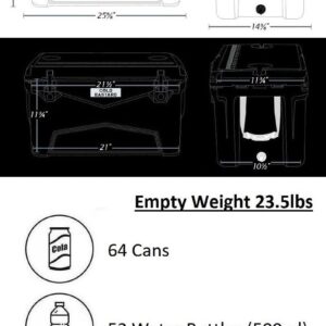 45QT Cold Bastard Rugged+ CAMO Army Premium Ice Chest Cooler Accessories Free S&H CB45-CA