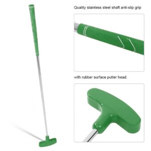 Junior Golf Putter-24Inch Two Way Golf Putter Rubber Head Kids Golf Clubs Stainless Steel Mini Golf Putter for Age 3 4 5 Years Old Right or Left Handed Golfers(Green)