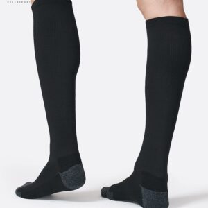 CS CELERSPORT 2 Pack Baseball Softball Soccer Socks Over the Calf Sports Tube Socks for Youth Men and Women Medium Black