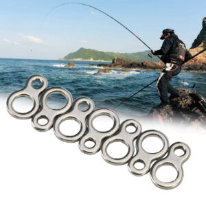 Fishing Split Rings, 60pcs High Strength Stainless Steel Solid Fishing Figure 8 Jigging Rings Lure Connector Tackle Accessories Saltwater Freshwater