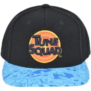 warner bros space jam 2 tune squad snapback hat, adjustable baseball cap black