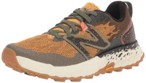 new balance men's fresh foam x hierro v7 running shoe, golden hour/dark camo/black, 9.5