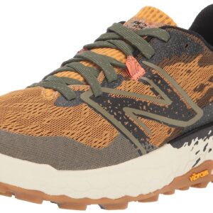 New Balance Men's Fresh Foam X Hierro V7 Running Shoe, Golden Hour/Dark Camo/Black, 9.5