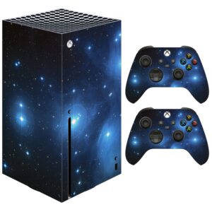 vwaq galaxy skin designed to fit xbox series x console and controllers - xsrsx1