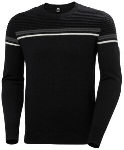 helly hansen men's carv knitted sweater, 990 black, large